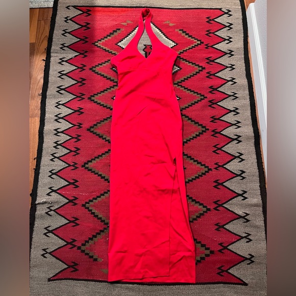 Socialite | Dresses | Socialite Womens Red Halterneck Bodycon Dress ...